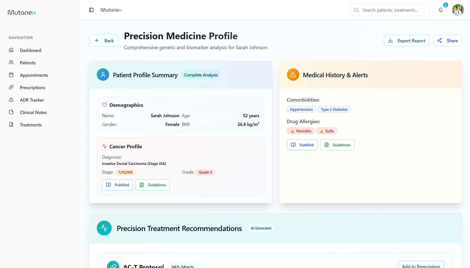 Mutanex - AI-Driven Precision Medicine